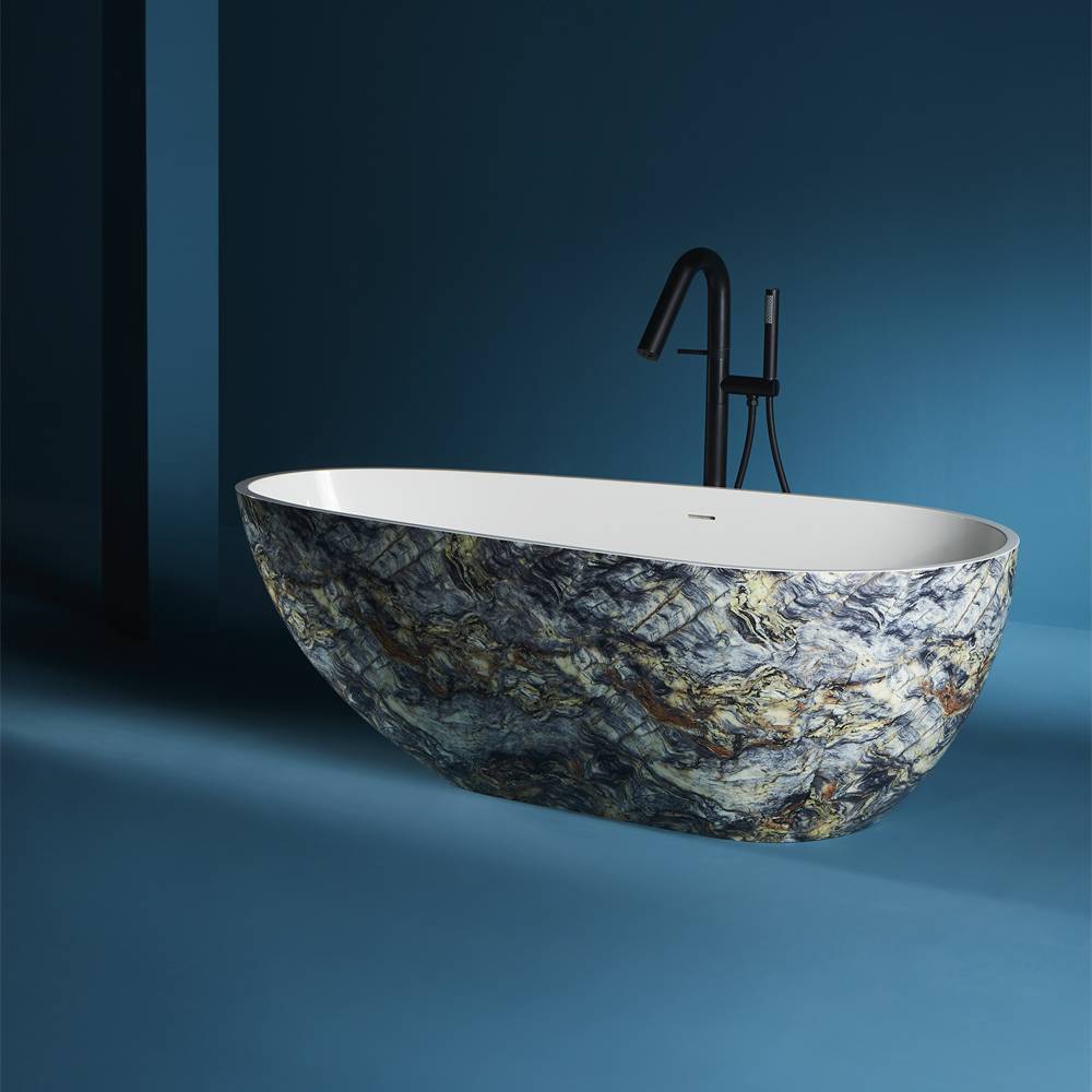 Custom Patterns Artificial Stone Freestanding Bathtub - Banera Bath
