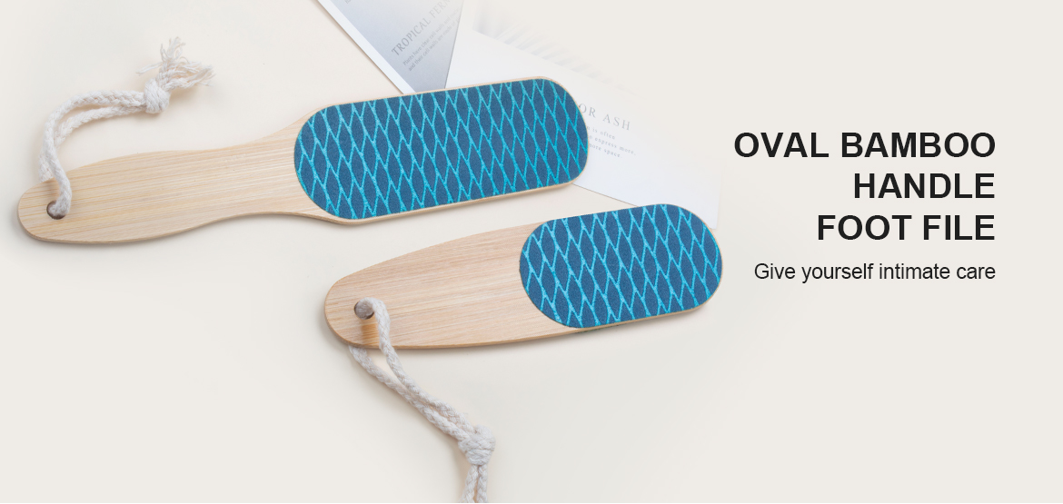 Professional wood handle double-sided sandpaper foot file pedicure ...