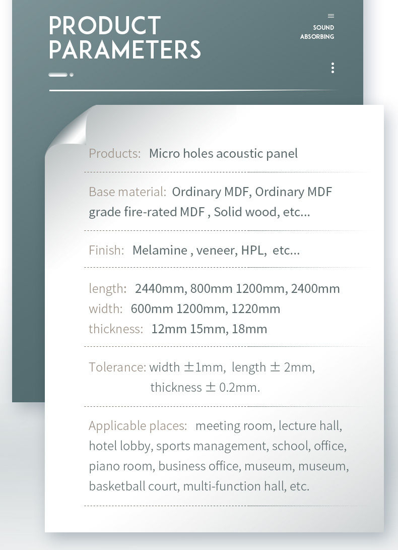 Good Performance Micro Holes Acoustic Panel - Master Acoustic