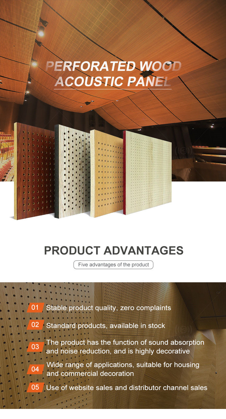 Wooden Normal Perforated Acoustic Panel - Master Acoustic