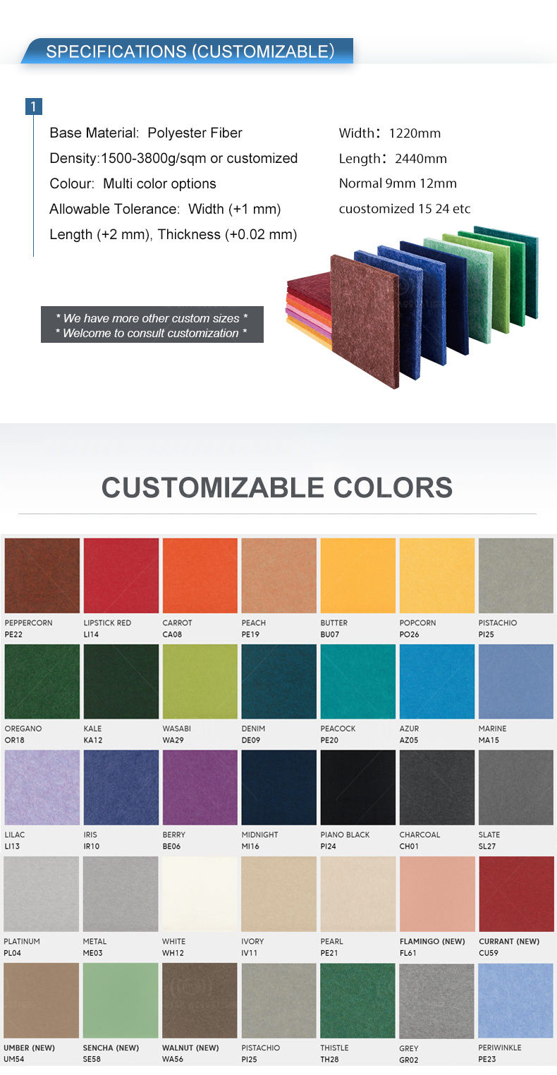 Polyester Acoustic Whole Panel - Master Acoustic