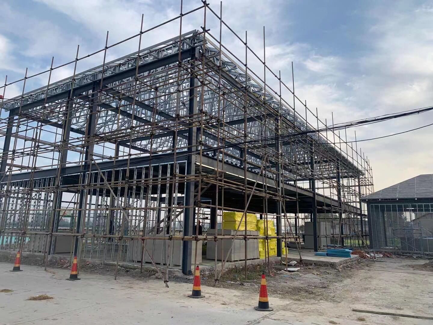 2 floor prefab home using Hot roll steel beam in light gauge steel ...