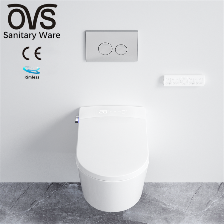 Intelligent WC Elongated Bathroom Water Closet Intelligent Valve Smart ...